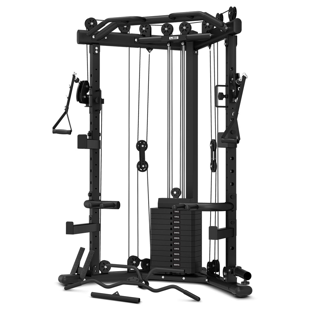 LSG GRK-110 Space Saving Multi Function Rack with 73kg Cable Crossover ...